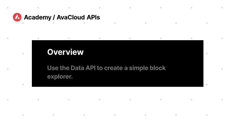 Overview | Avalanche Builder Hub